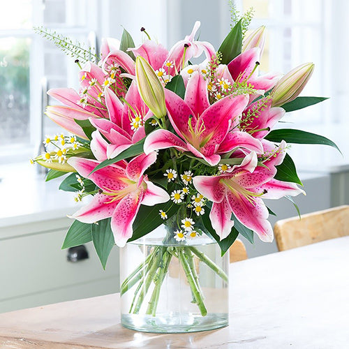Beautiful Stargazer Lilies Centerpiece – BetterFlowers.ae